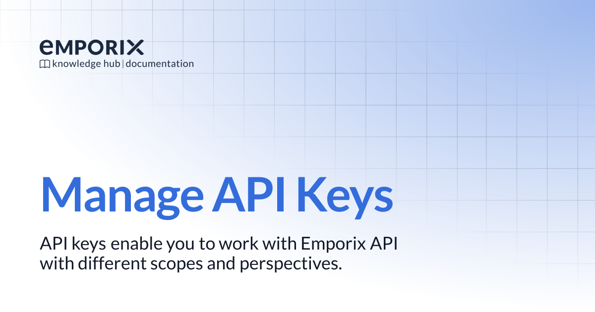 Manage API Keys | Commerce Engine | Documentation Portal