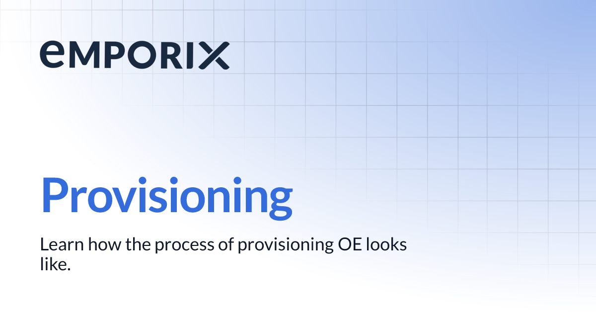 Provisioning | Documentation Portal
