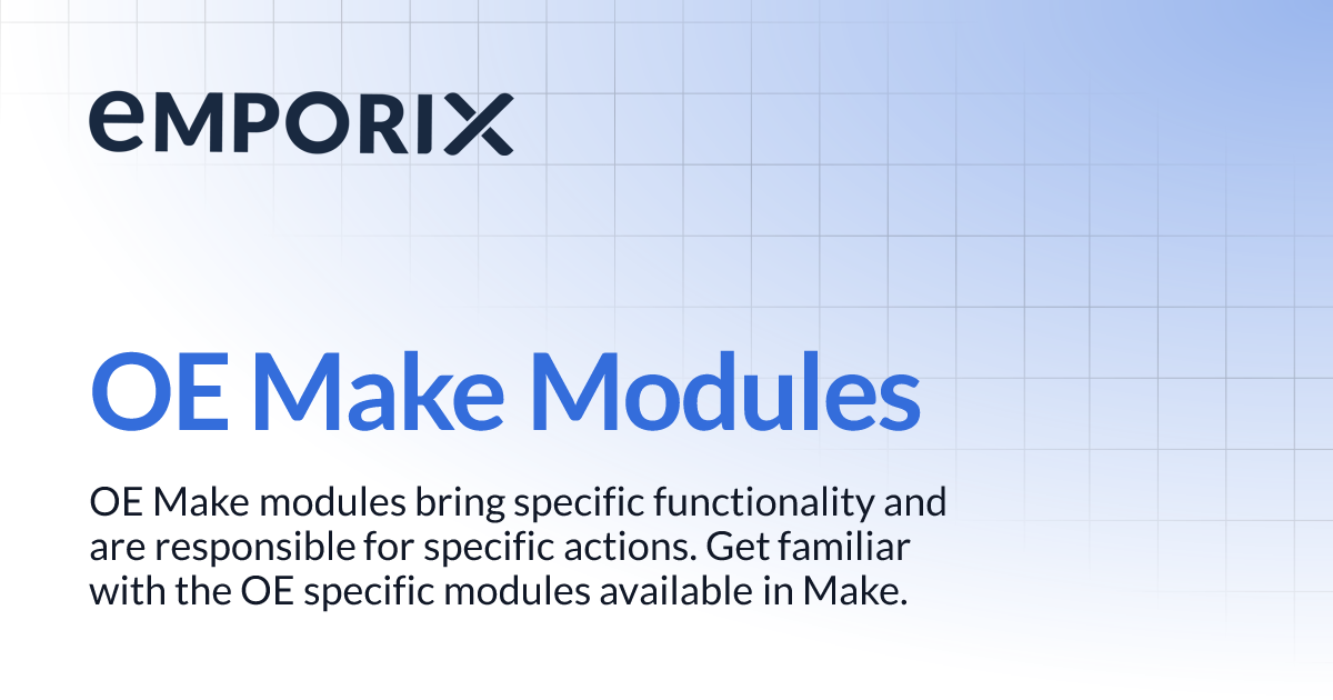 OE Make Modules | Documentation Portal