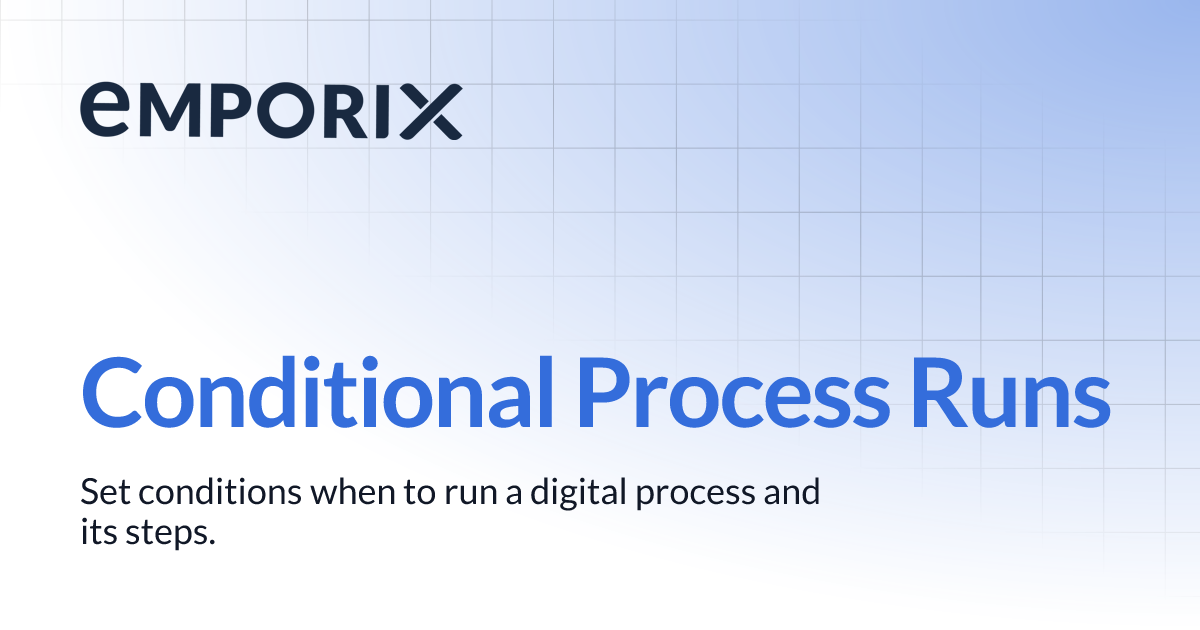 Conditional Process Runs | Documentation Portal