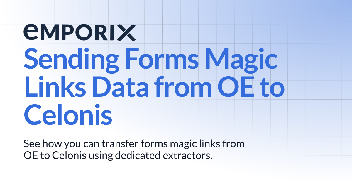Sending Forms Magic Links Data from OE to Celonis | Documentation Portal