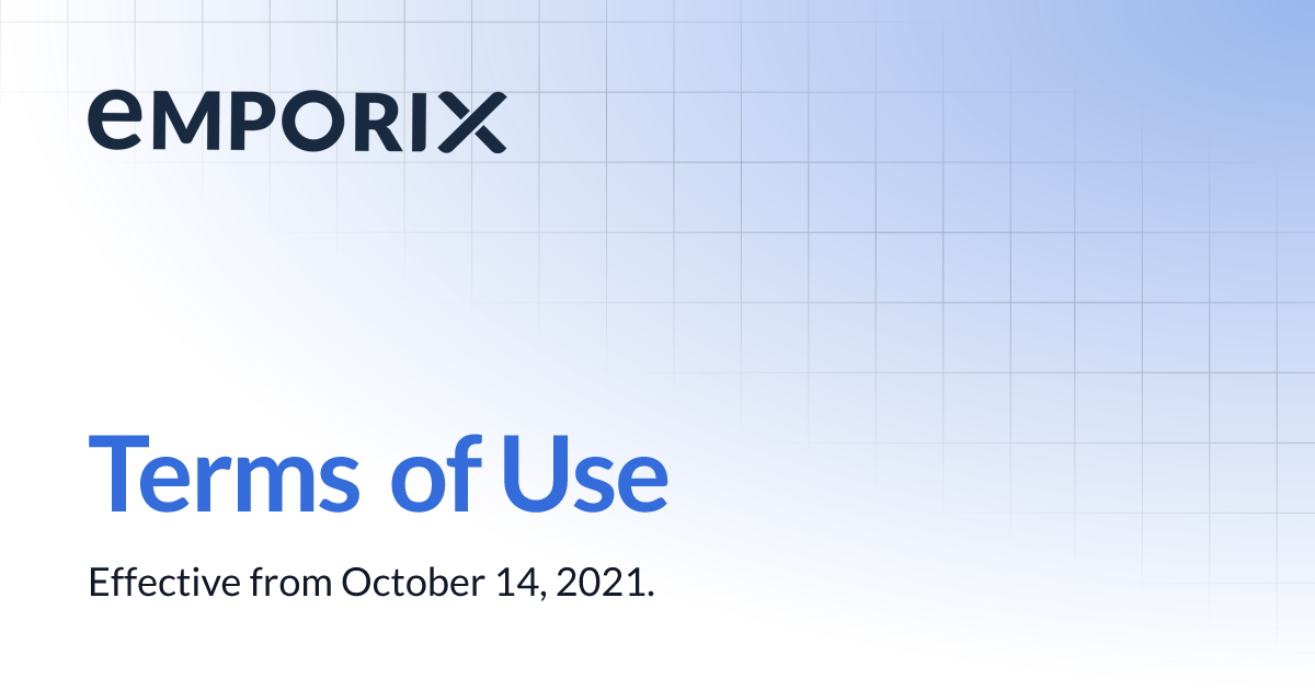 Terms of Use | Documentation Portal